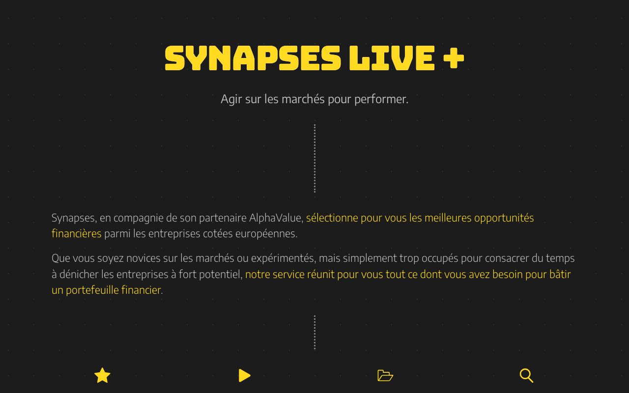 Synapses Live + | Offre 590€